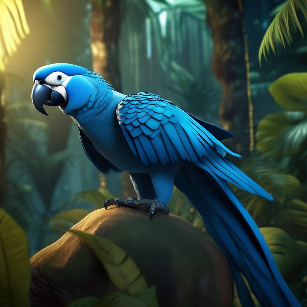 Spix Macaw with SDXL 0.9 - AI Generated Artwork - NightCafe Creator