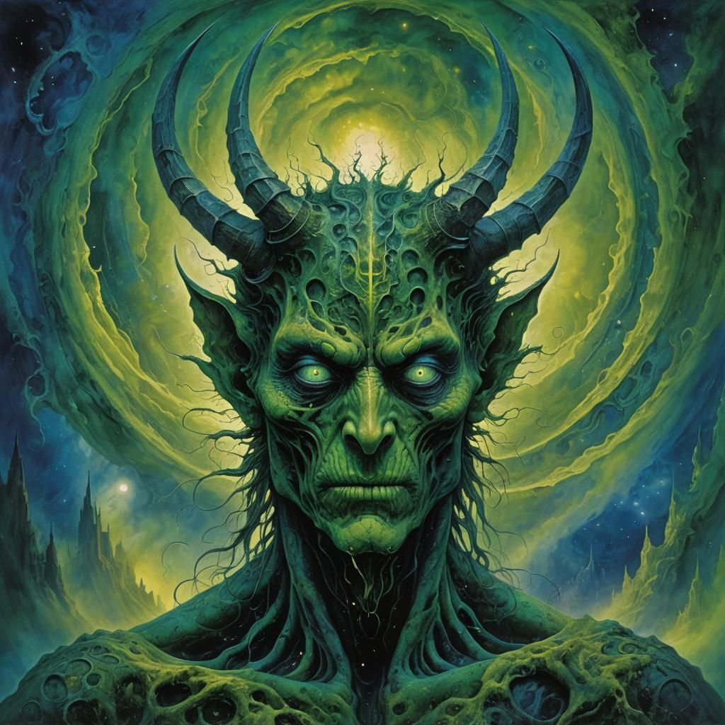 Nordic demon in the stars - AI Generated Artwork - NightCafe Creator