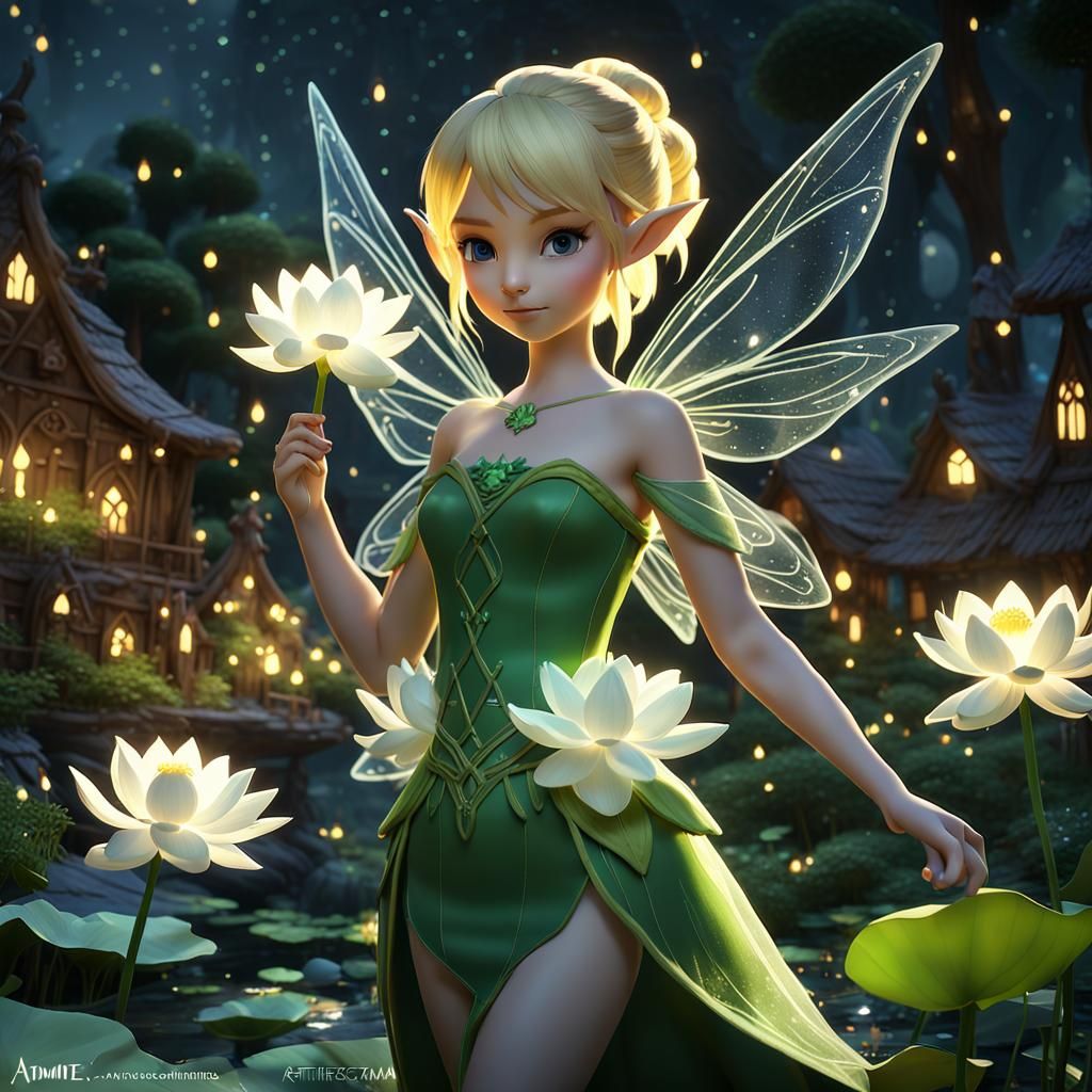 Anime Elf Tinkerbell - AI Generated Artwork - NightCafe Creator