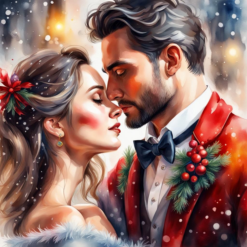 Christmas Romance - AI Generated Artwork - NightCafe Creator