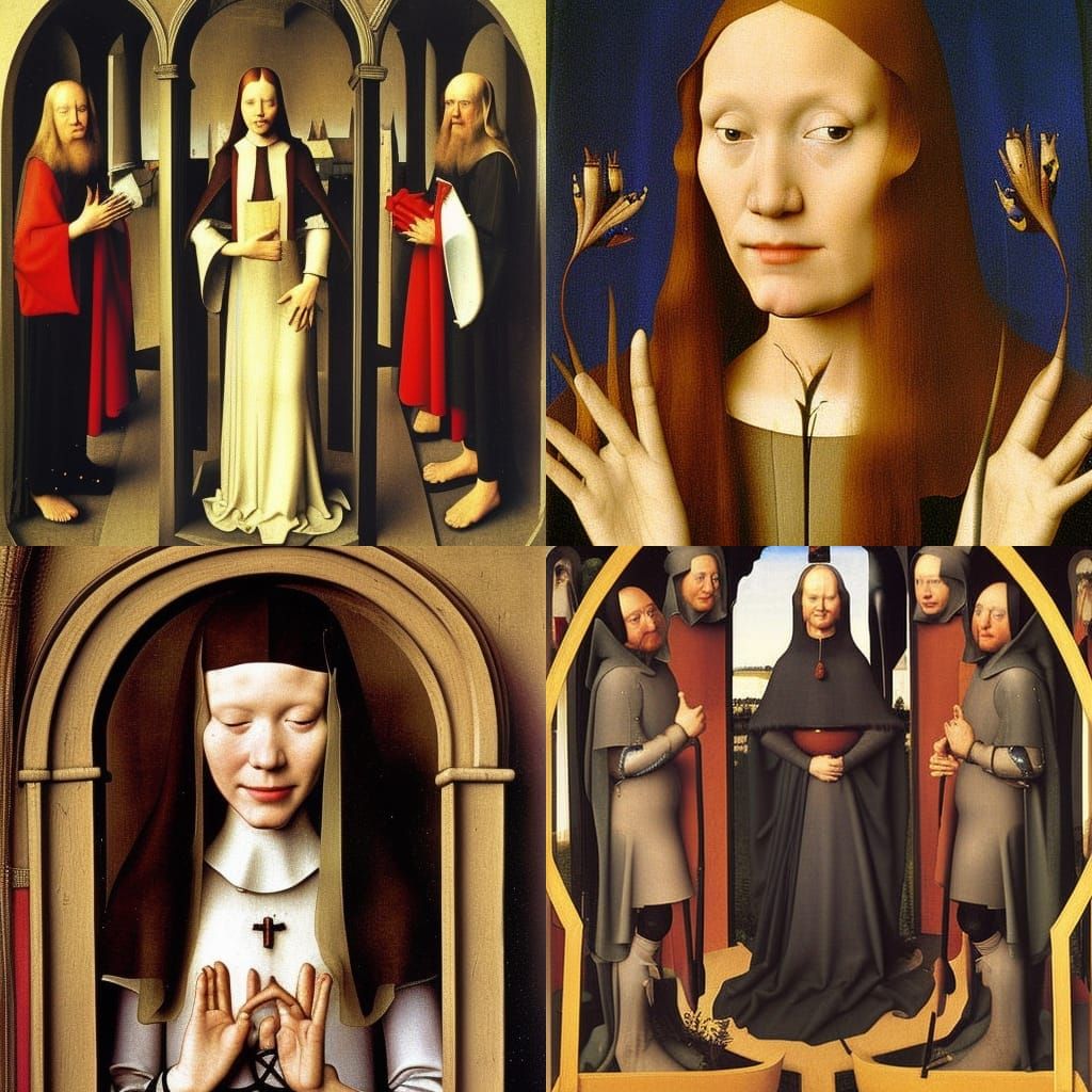 Happiness by Hans Memling - AI Generated Artwork - NightCafe Creator