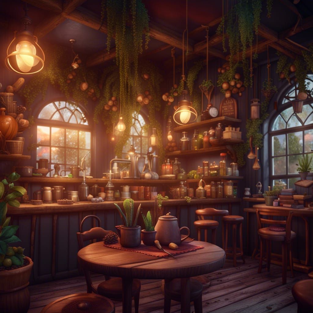 cozy cafe - AI Generated Artwork - NightCafe Creator