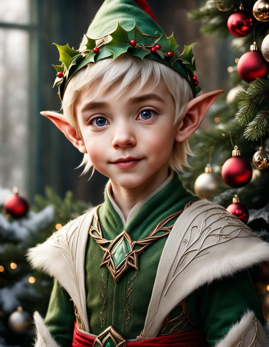 Christmas Elf Portrait - AI Generated Artwork - NightCafe Creator