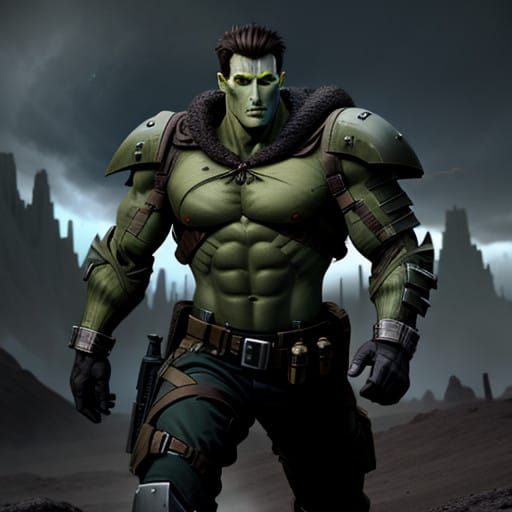 Commando Hulk - Cyberpunk Thrall Soldier on Alien Planet