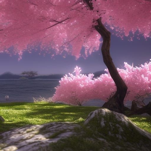 Sakura tree - AI Generated Artwork - NightCafe Creator