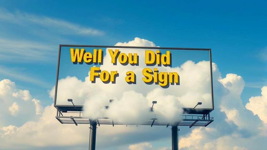 Silly Billboards Well You Did Ask For A Sign-Signed God Art By ...