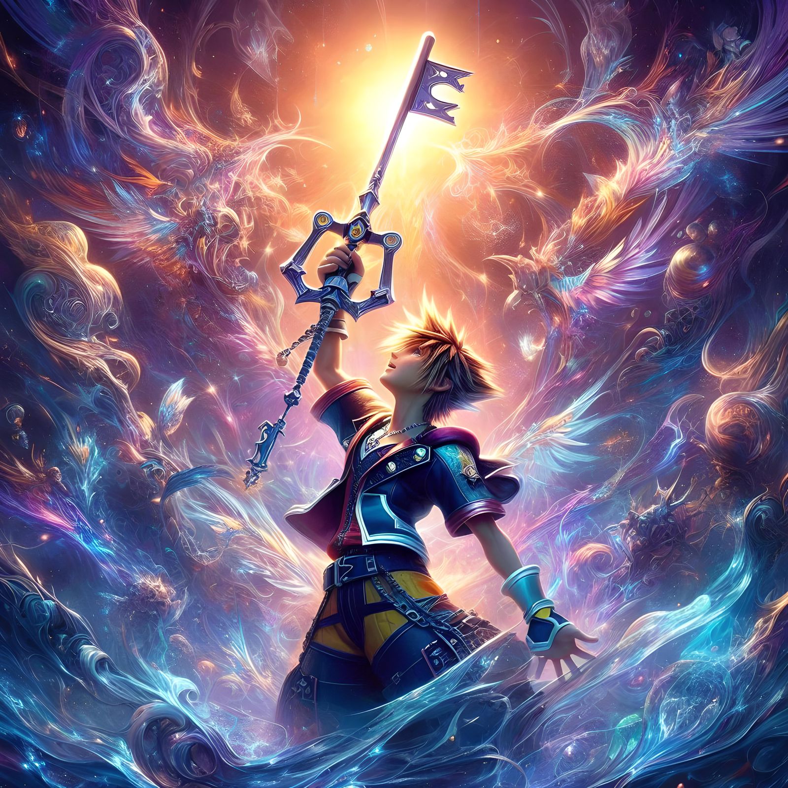The Power of the Keyblade - AI Generated Artwork - NightCafe Creator