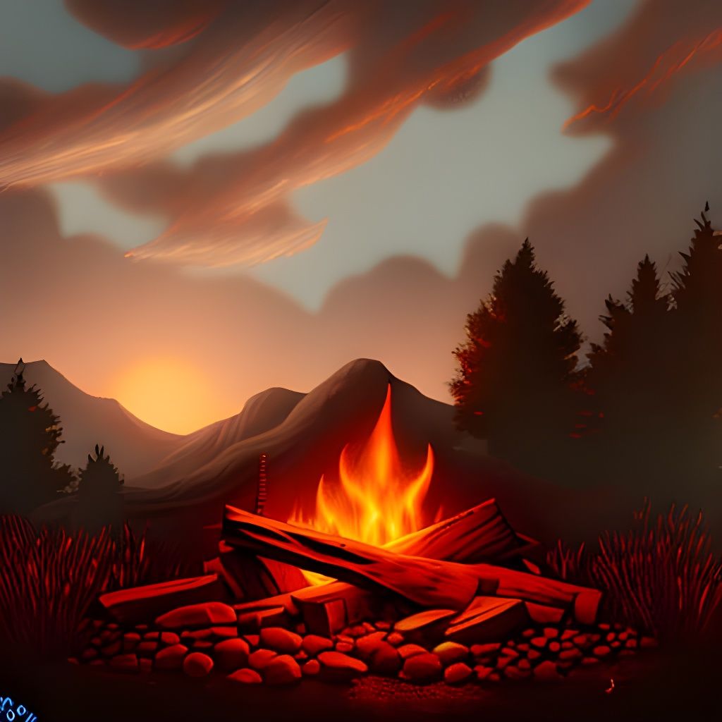 Cozy Campfire - AI Generated Artwork - NightCafe Creator