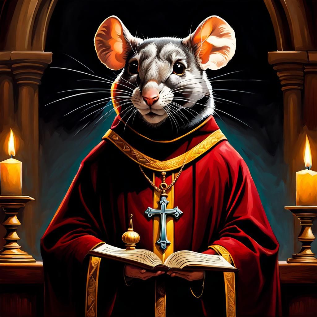 Parish priest Mouse - AI Generated Artwork - NightCafe Creator