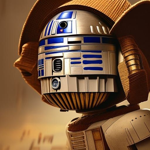 R2D2 wearing a hat - AI Generated Artwork - NightCafe Creator