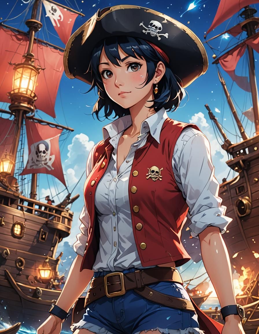 Anime pirate ship - AI Generated Artwork - NightCafe Creator