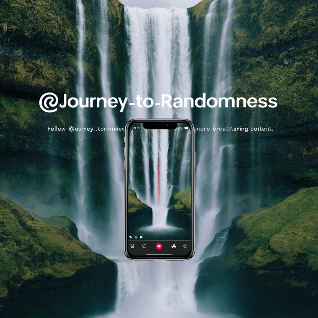 An beautiful waterfall ad for following "@journey_to_randomness" on ...