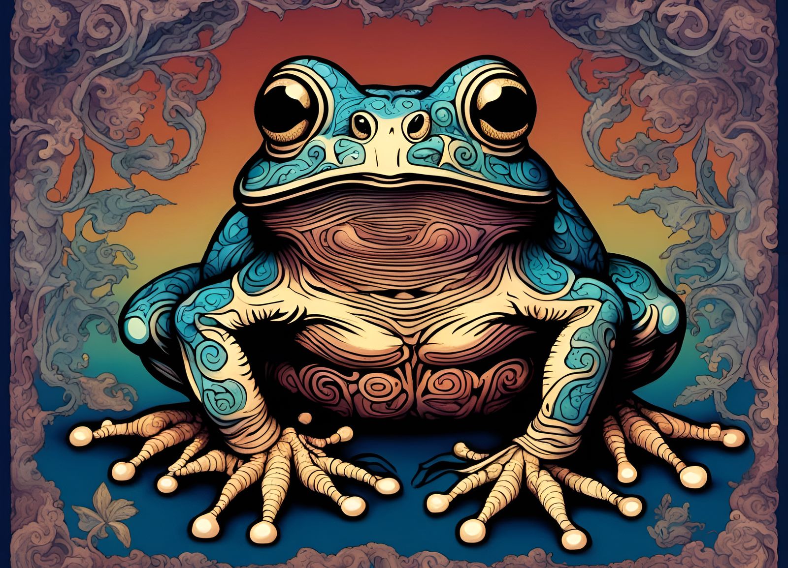 Tribal Toad - AI Generated Artwork - NightCafe Creator