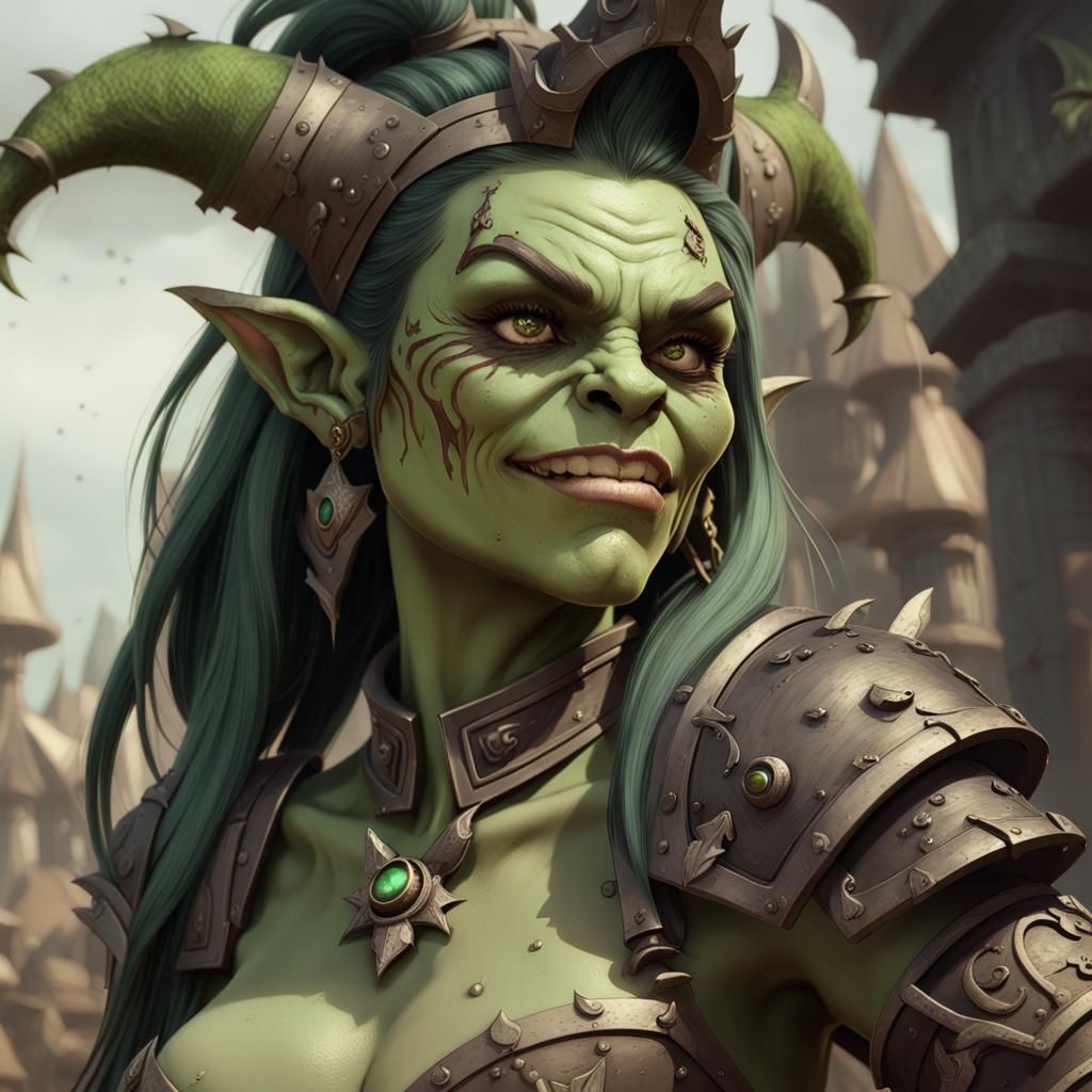 Beautiful Ork lady - AI Generated Artwork - NightCafe Creator