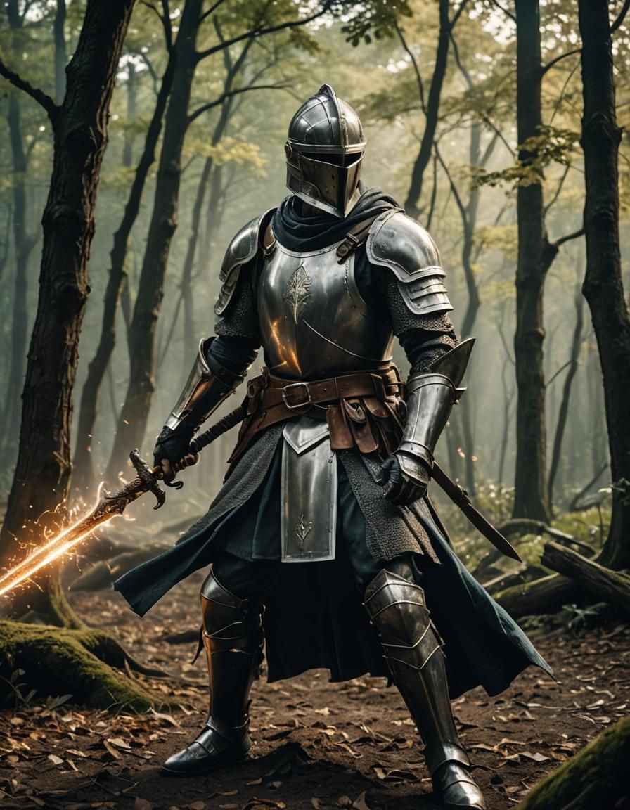 Spellblade Knight - AI Generated Artwork - NightCafe Creator