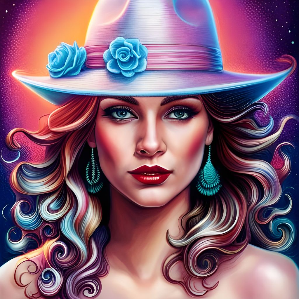 Fancy Stetson Lady - AI Generated Artwork - NightCafe Creator