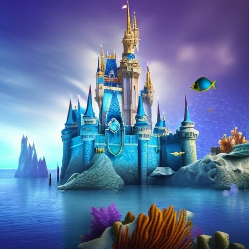 Ocean Castle - AI Generated Artwork - NightCafe Creator