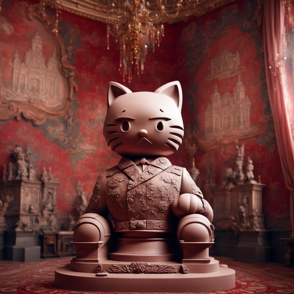 Clay bust of communist Hello Kitty - AI Generated Artwork - NightCafe ...