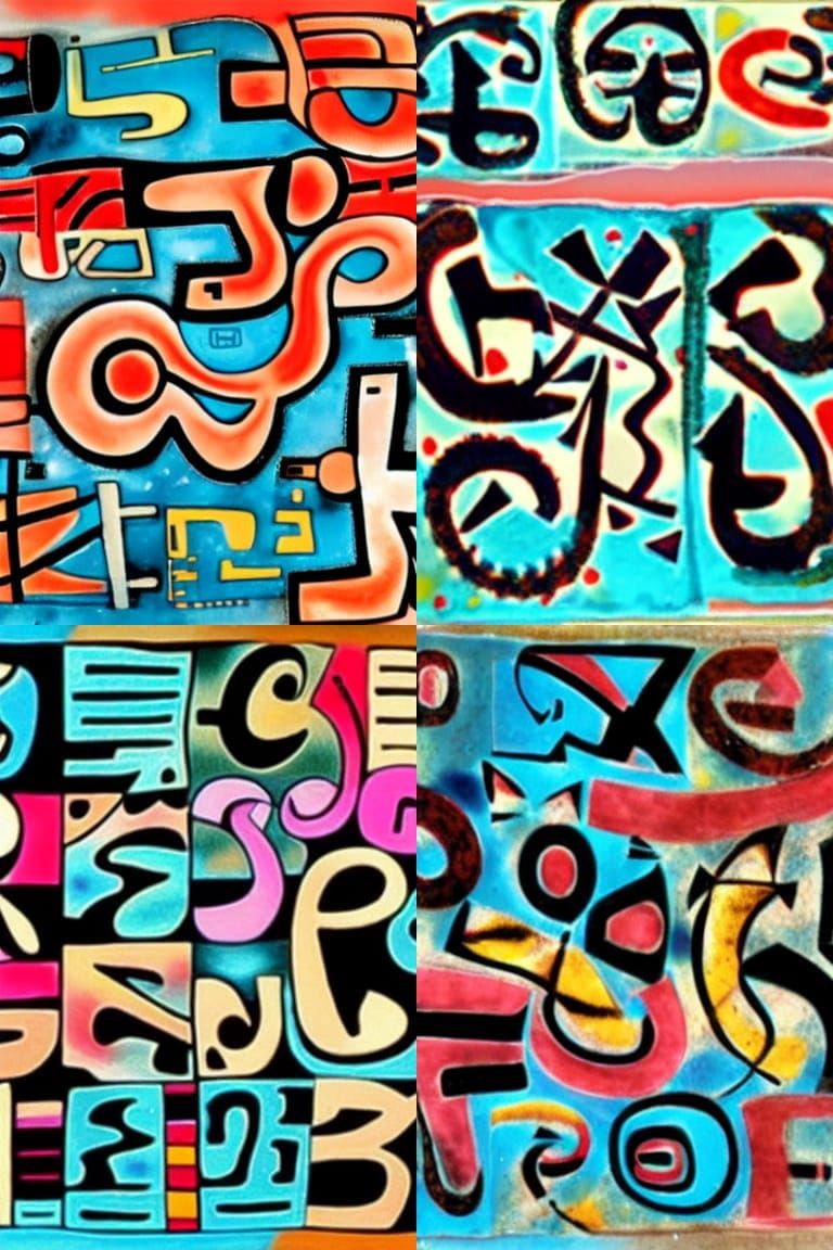asemic alphabet - AI Generated Artwork - NightCafe Creator