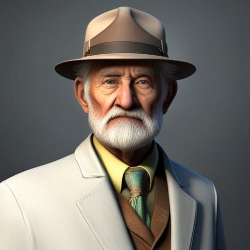 3D old man character - AI Generated Artwork - NightCafe Creator