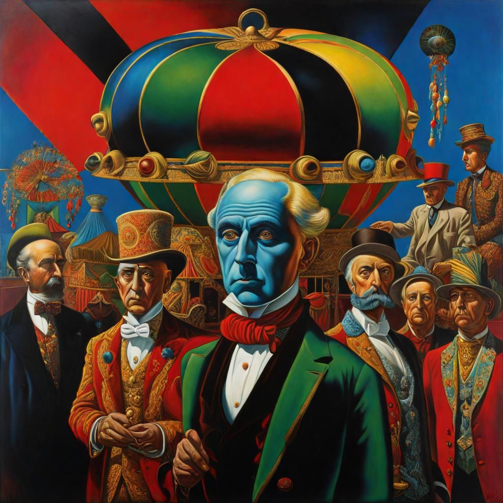Circus Performers, Photorealistic, Surrealist, Hyper-realism, Max Ernst ...