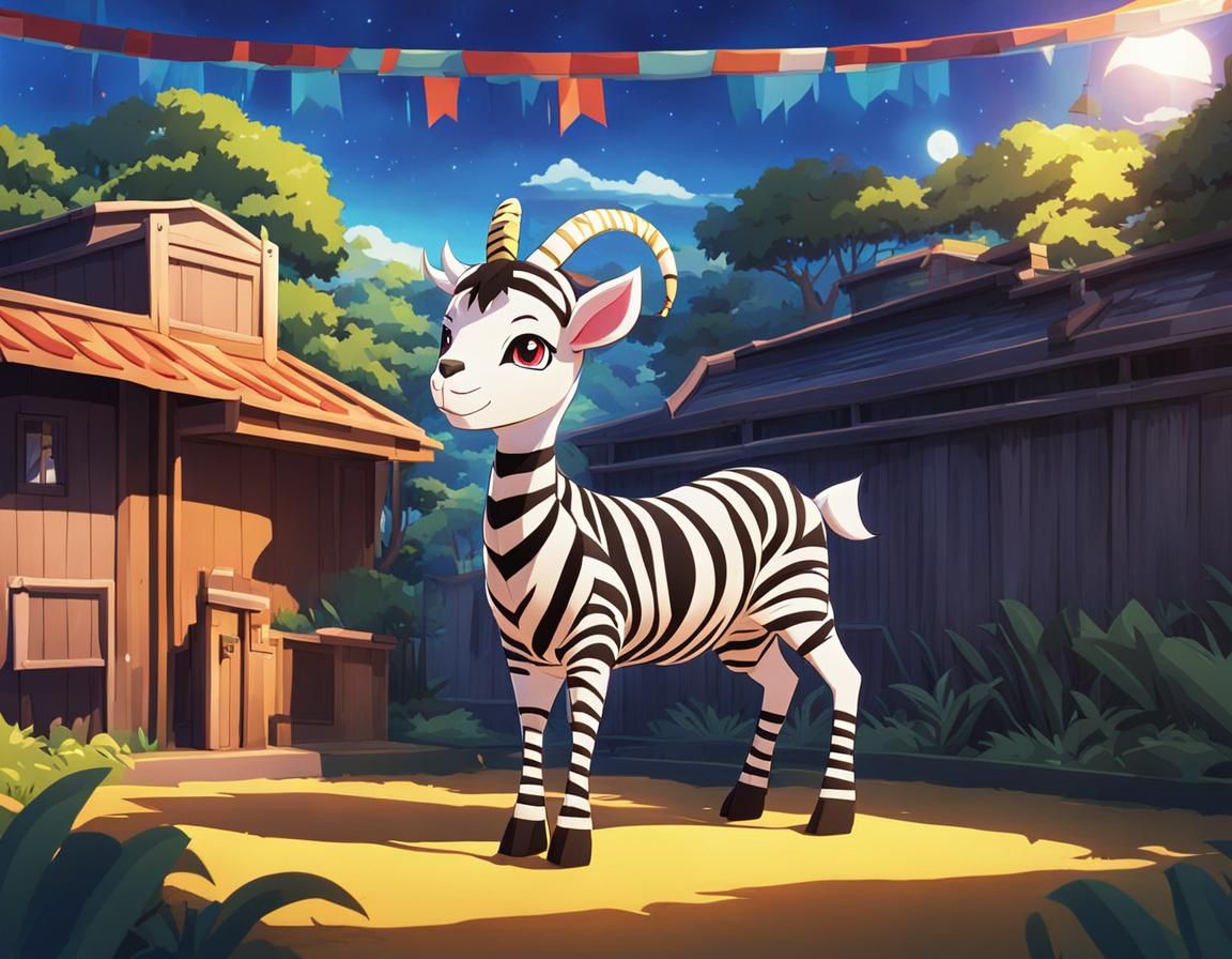 Zebra Goat - AI Generated Artwork - NightCafe Creator