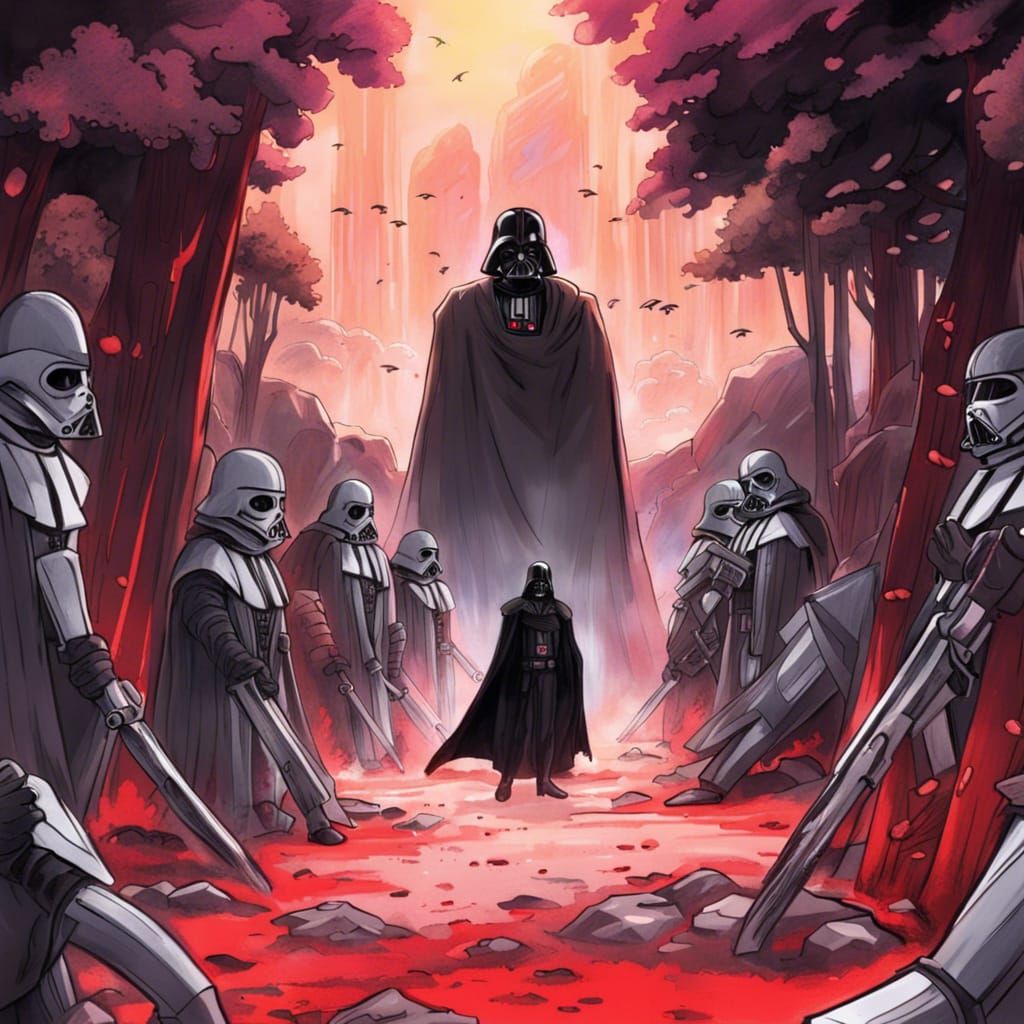 lord vader walks through the sith vally of death - AI Generated Artwork ...