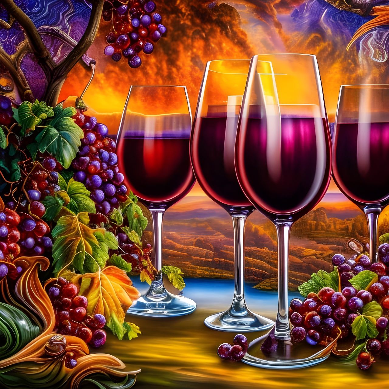 Red Wine - AI Generated Artwork - NightCafe Creator