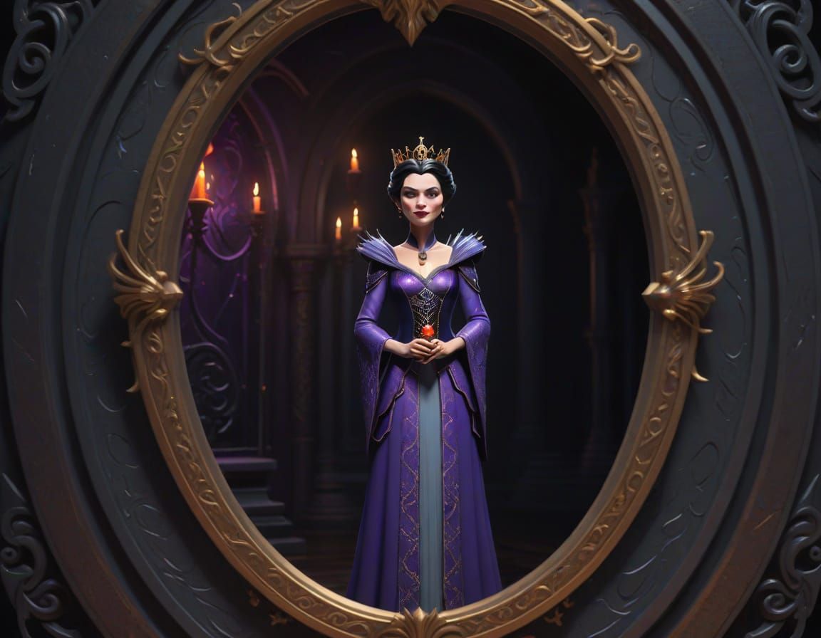 Ethereal Queen Conjures Enchanted Oracle in Dark, ... - AI Art