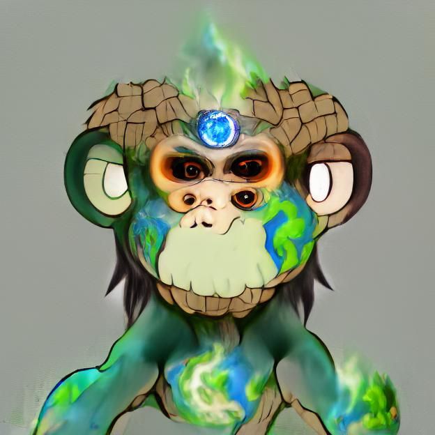 EARTH ELEMENTAL MONKEY - AI Generated Artwork - NightCafe Creator