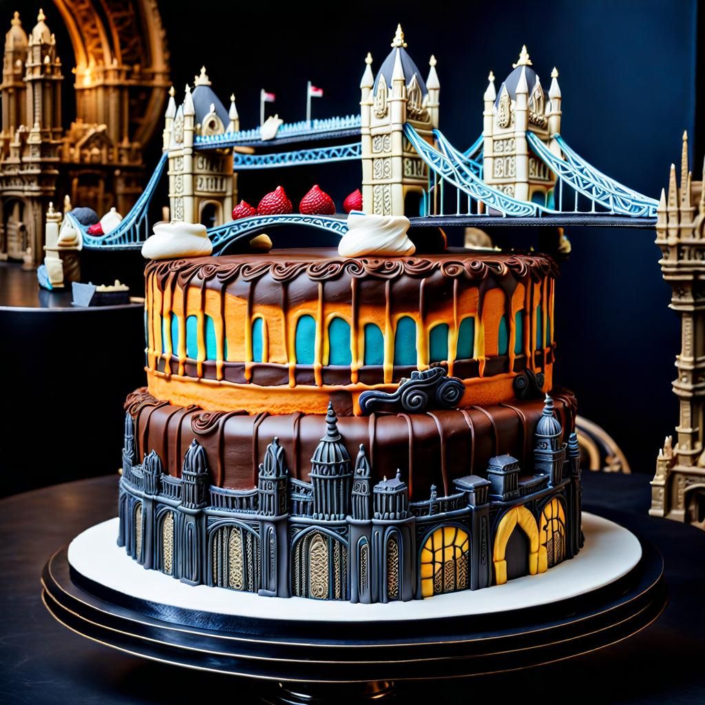 London Tower bridge cake - AI Generated Artwork - NightCafe Creator