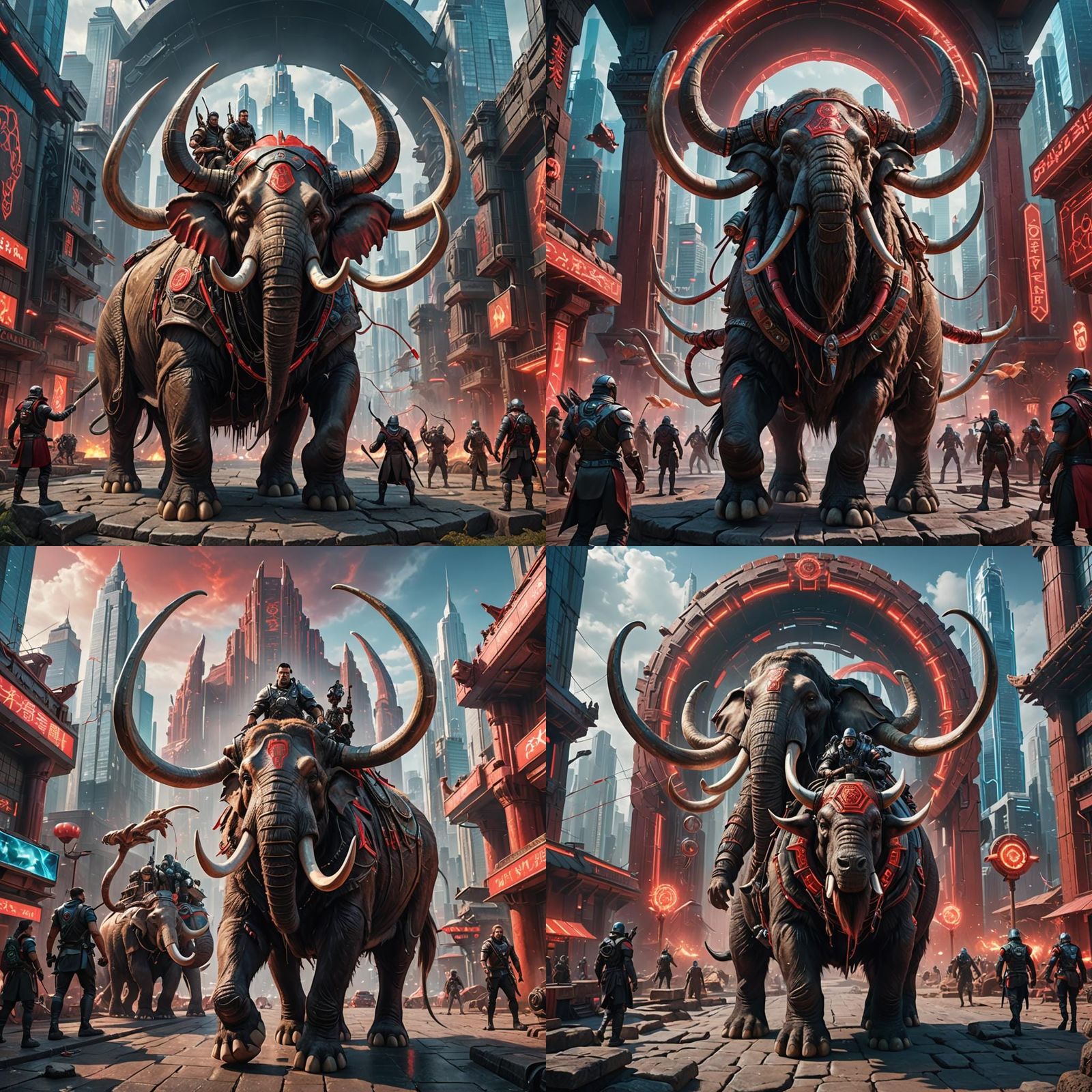 archer riding a mammoth - AI Generated Artwork - NightCafe Creator