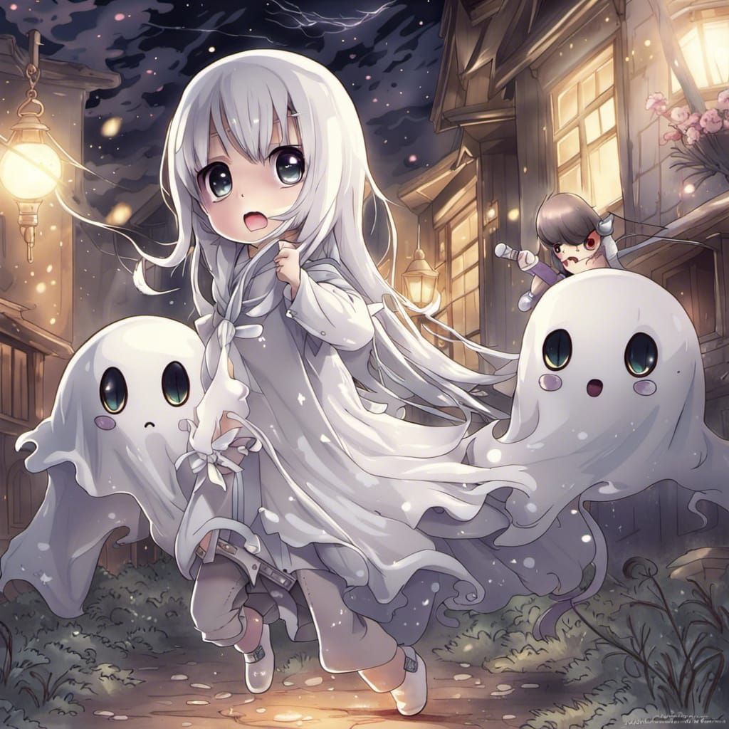 Cute little ghosts - AI Generated Artwork - NightCafe Creator