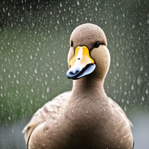 Ducks crying in rain Professional photography, bokeh, natural lighting ...