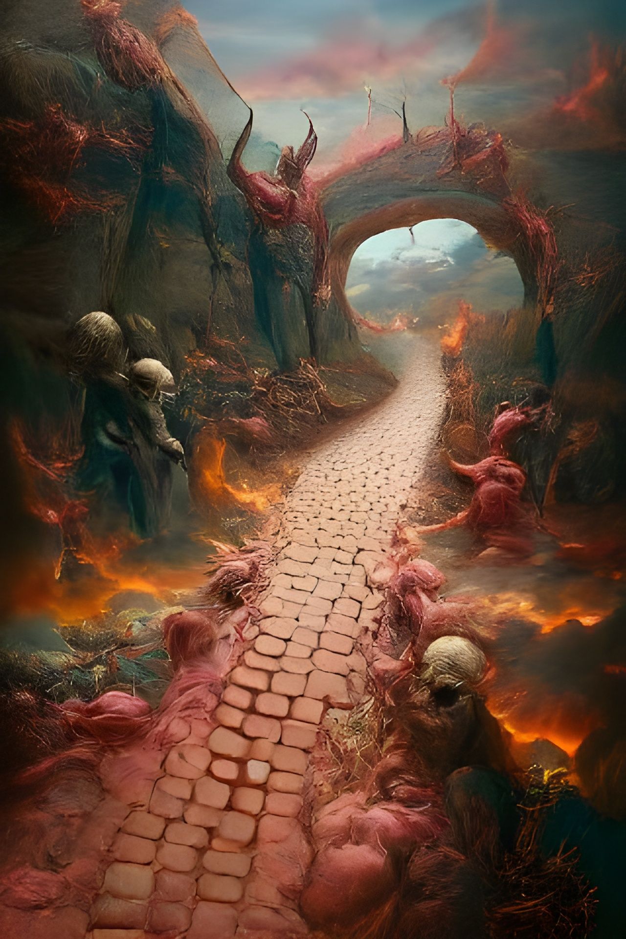 Pathway to Hell - AI Generated Artwork - NightCafe Creator