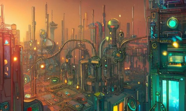 An aetherpunk city filled with mad science born super powered folk ...