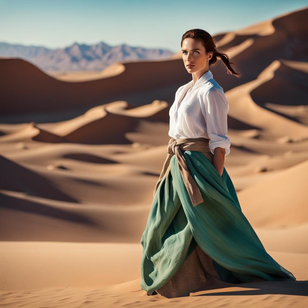 Realistic photo of tall, athletically built woman with dark reddish ...