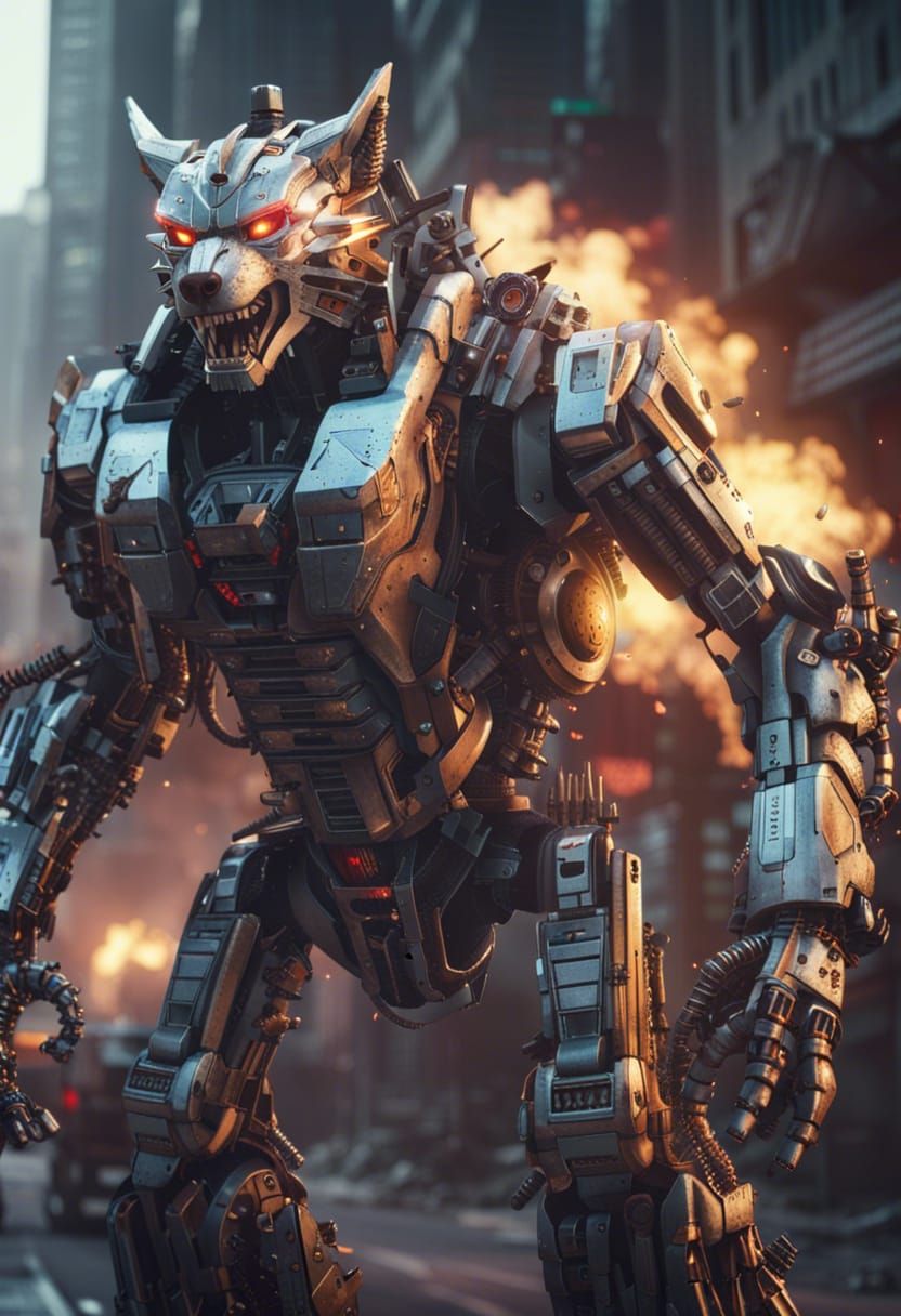 evil werewolf cyborg - AI Generated Artwork - NightCafe Creator