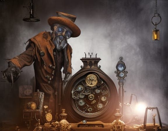 Time ran out for the clockmaker - AI Generated Artwork - NightCafe Creator