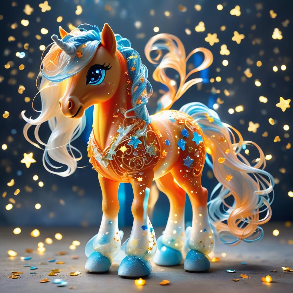 Glowing Confetti Dream Unicorn - AI Generated Artwork - NightCafe Creator