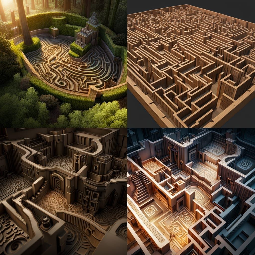 Intricate Labyrinth - AI Generated Artwork - NightCafe Creator