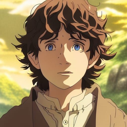 Frodo Baggins, Studio Ghibli, Anime Key Visual, by Makoto Shinkai, Deep ...