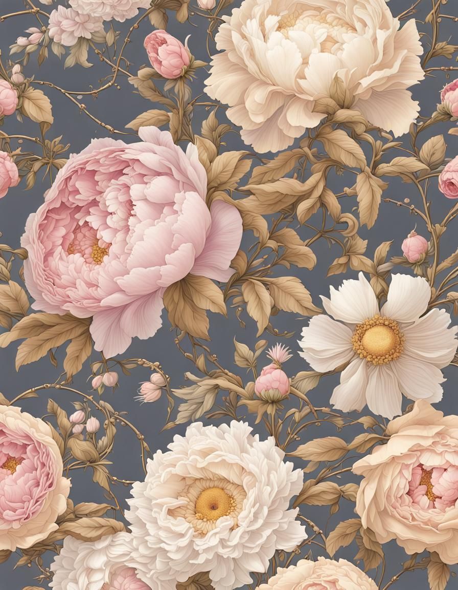 intricate floral patterns - AI Generated Artwork - NightCafe Creator