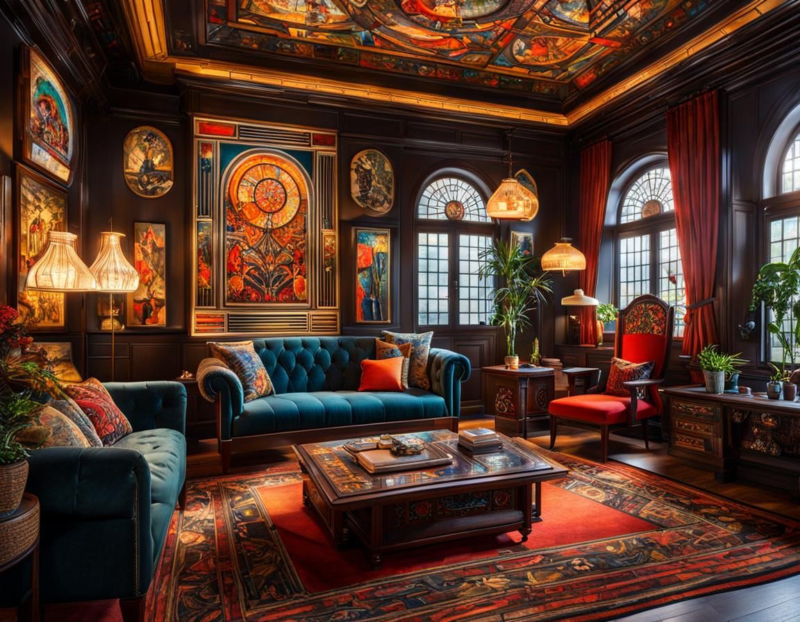 Living Room - AI Generated Artwork - NightCafe Creator