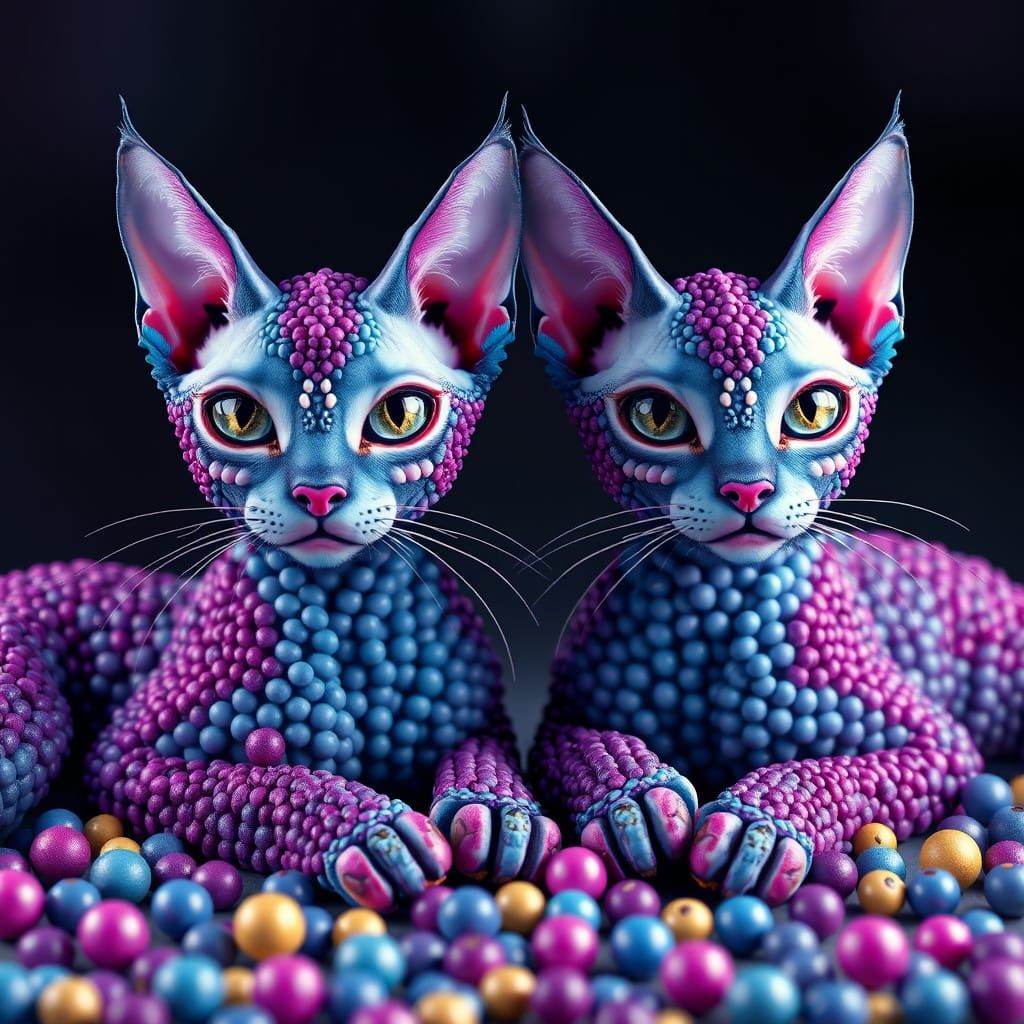 We Are Berry Happy to Meet You - Colorful Berry Cats in Cand...