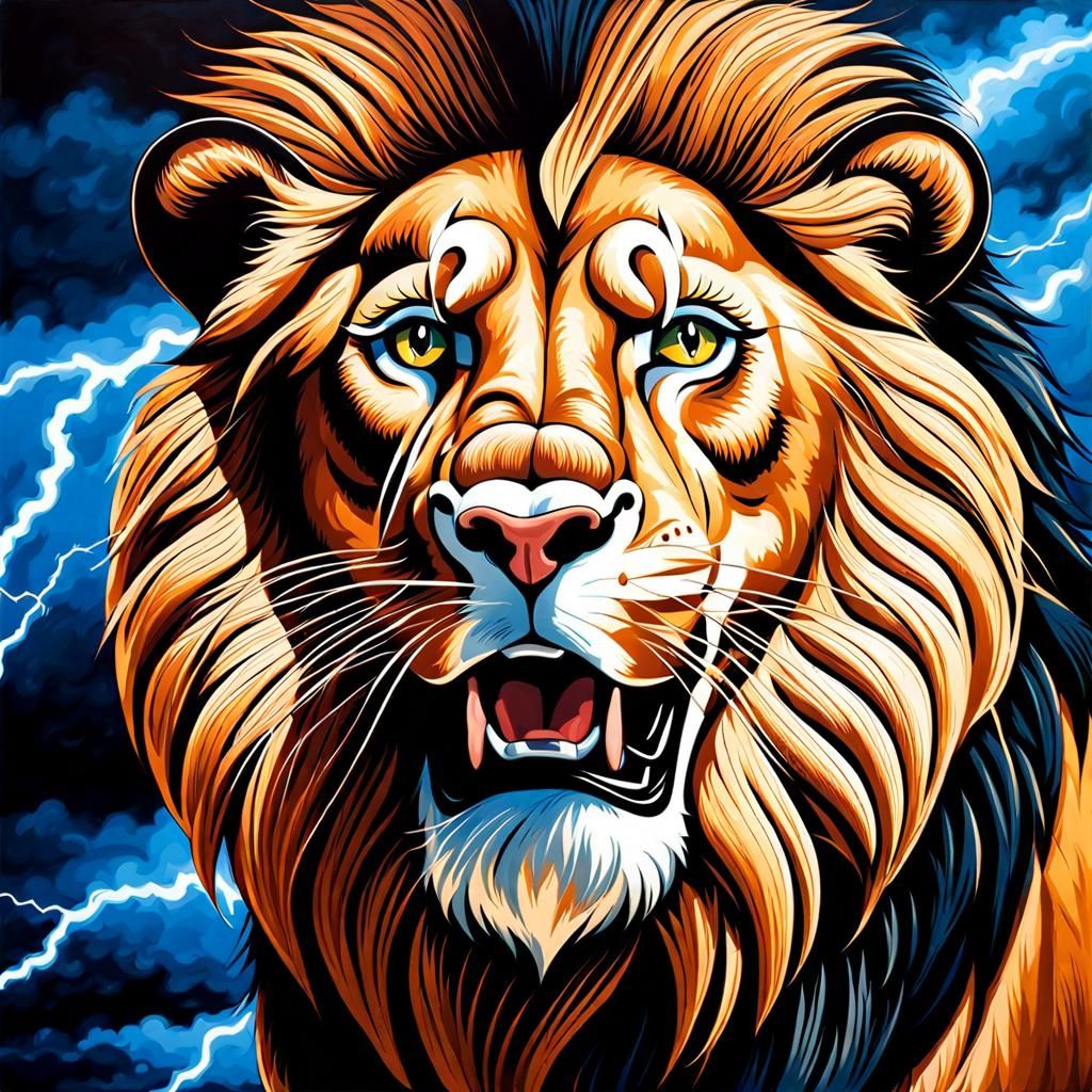 Detroit Lions: Fierce Pride - AI Generated Artwork - NightCafe Creator