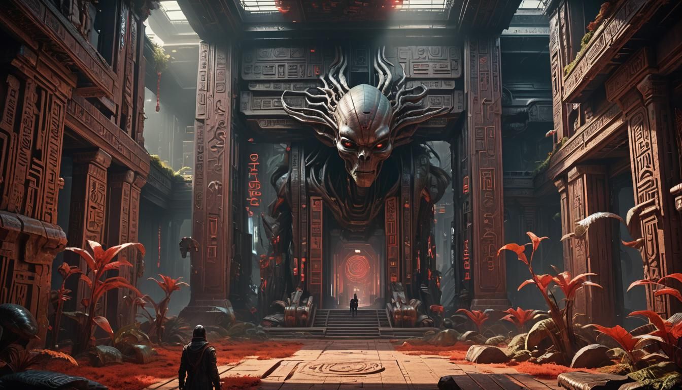 Alien Temple - AI Generated Artwork - NightCafe Creator