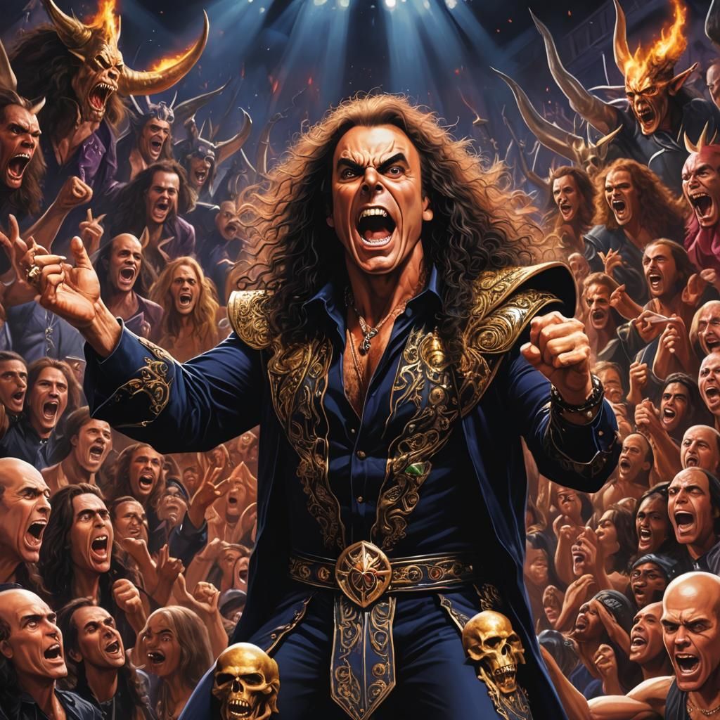 Ronnie James Dio in Concert 1 - AI Generated Artwork - NightCafe Creator