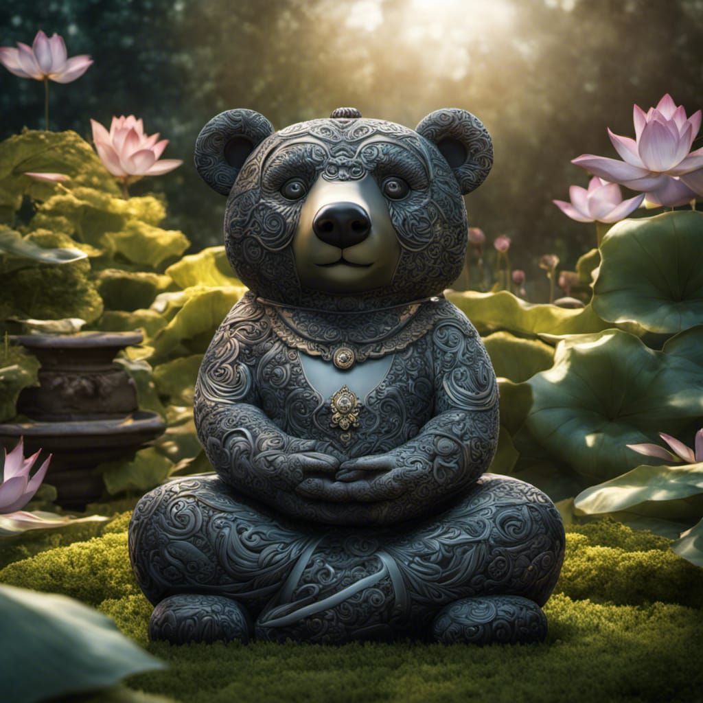 Lotus Bear - AI Generated Artwork - NightCafe Creator