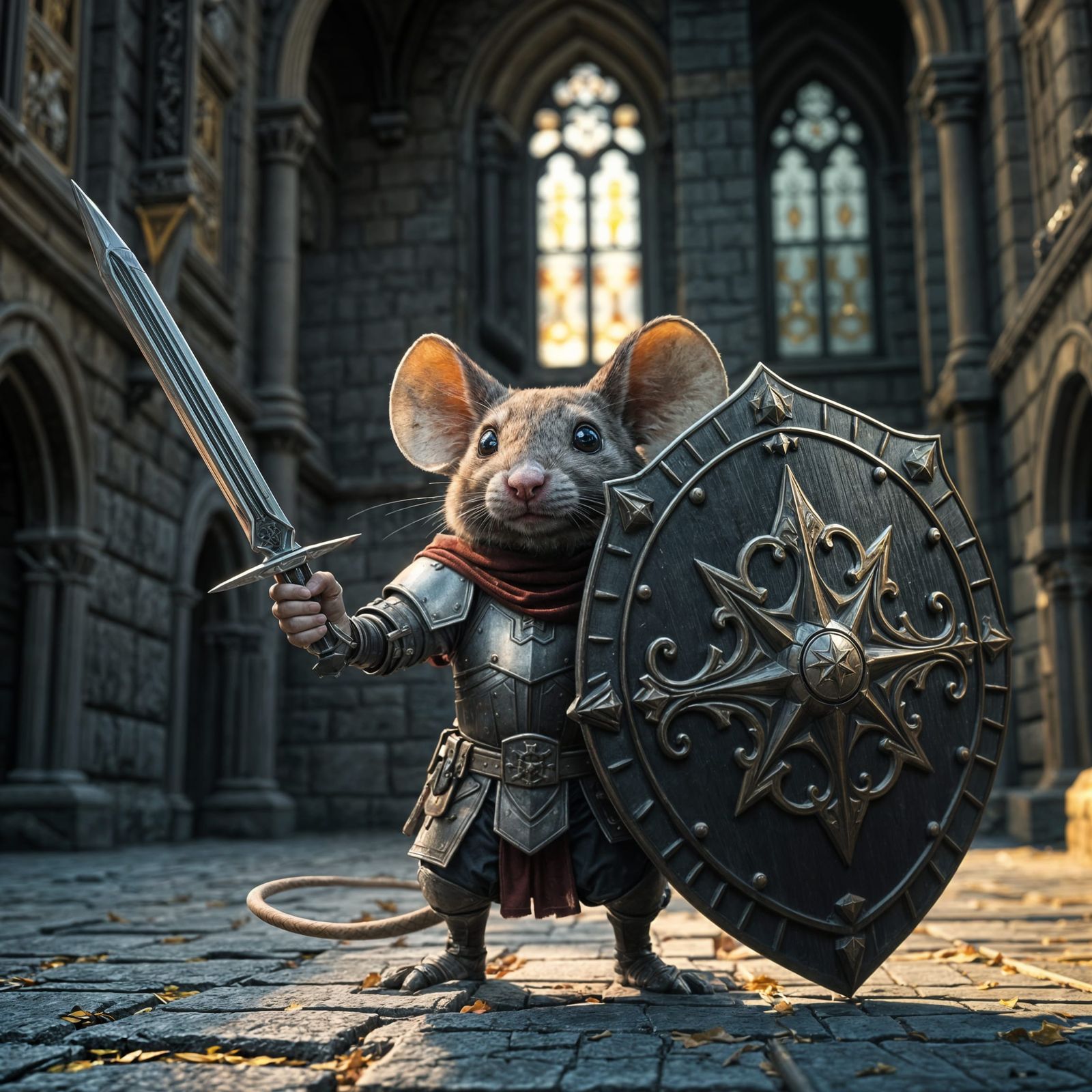 Sir Mouse the Brave- Daily challenge #838 - NightCafe